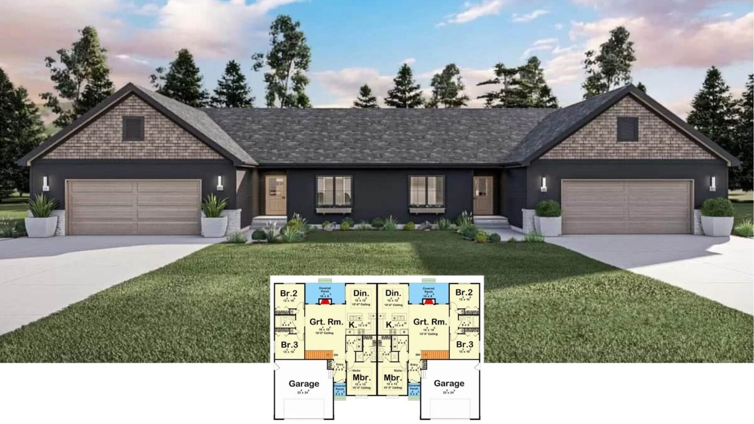 Step Inside This 2,824 Sq. Ft. 3 Bedroom, 2-Unit Home with Dual Garages ...