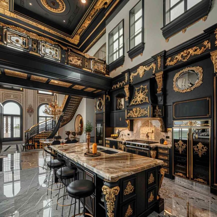 66 Kitchen Designs Dripping in Rococo and Baroque Luxury (Concept ...