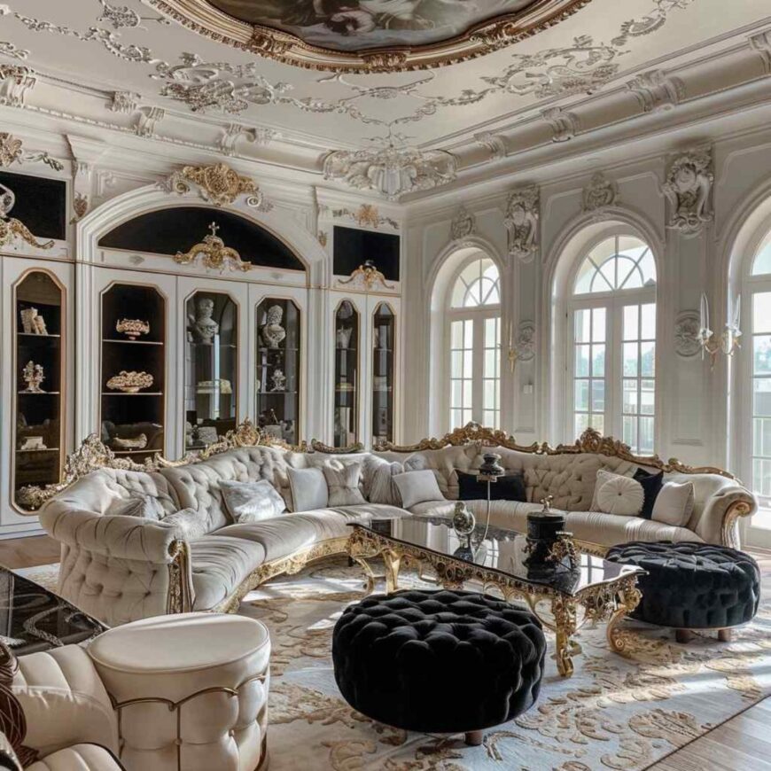 80 Living Room Designs Where Baroque Depth Meets Rococo Whimsy (Concept ...