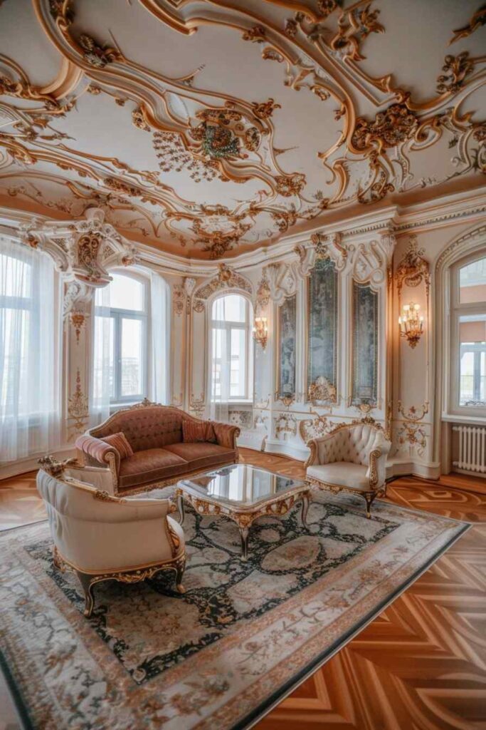80 Living Room Designs Where Baroque Depth Meets Rococo Whimsy (Concept ...