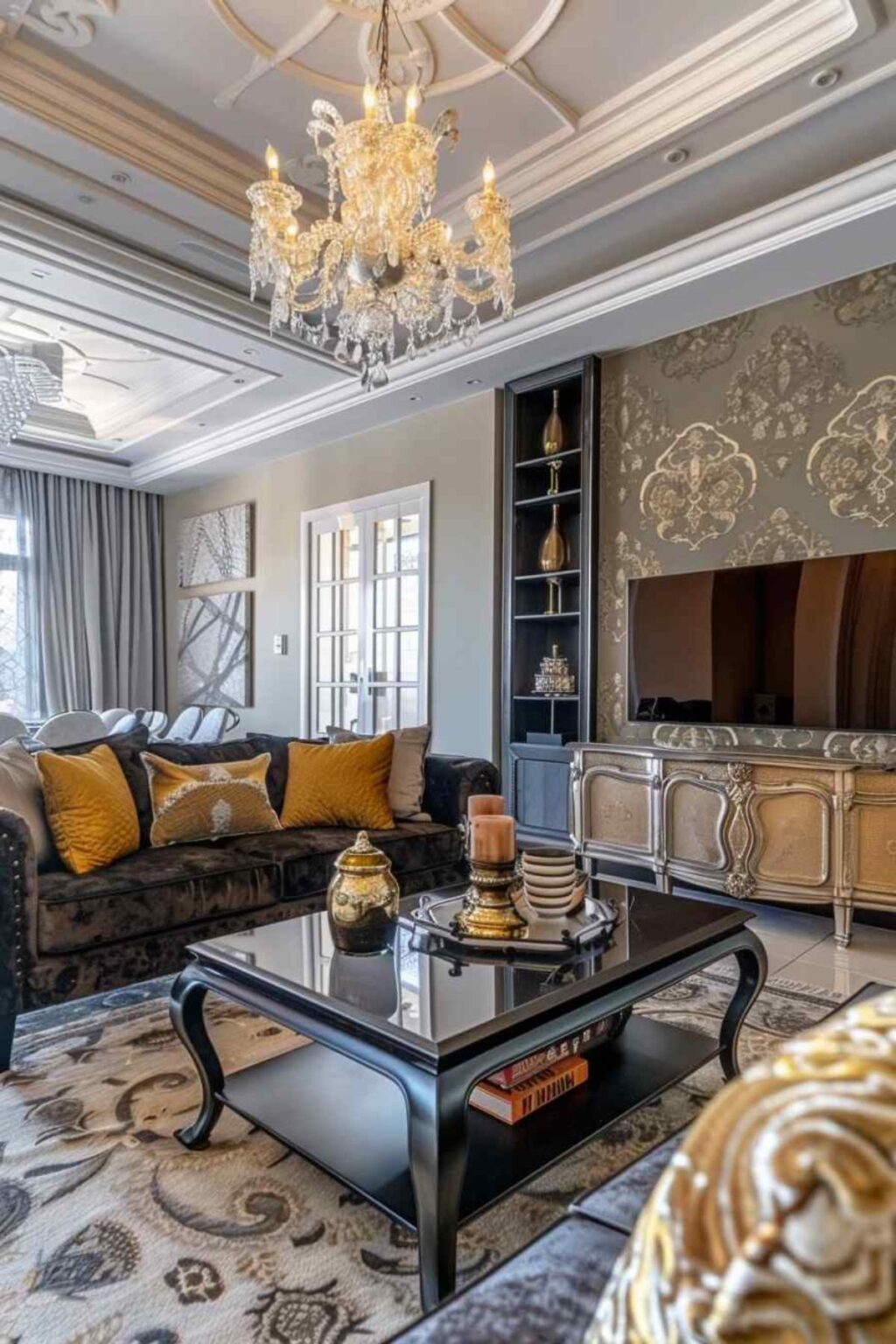 80 Living Room Designs Where Baroque Depth Meets Rococo Whimsy (Concept ...