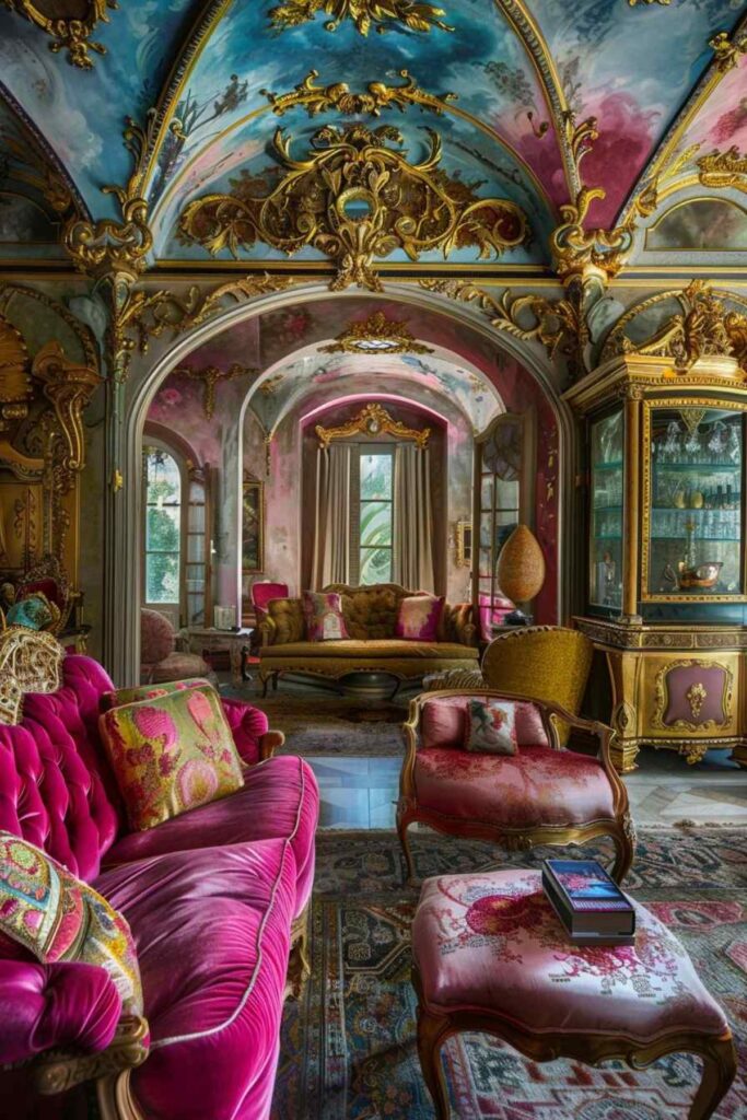 80 Living Room Designs Where Baroque Depth Meets Rococo Whimsy (Concept ...