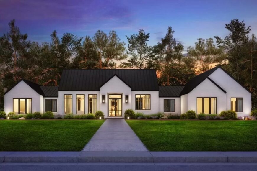 Single-Story Transitional 3-Bedroom Home for a Wide Lot with Open ...