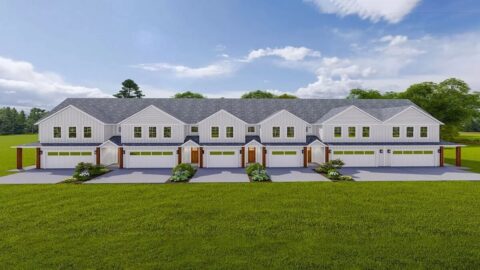 Craftsman Style Two-Story 6-Unit Multiplex Home with 3-Bed Units and a ...