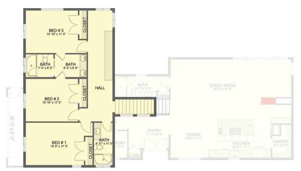 4-Bedroom Modern Style Two-Story Home with Jack & Jill Bath and ...