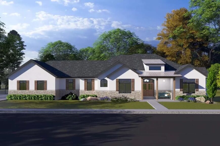 Ranch Style 3-Bedroom Single-Story Home with 3-Car Side-Loading Garage ...