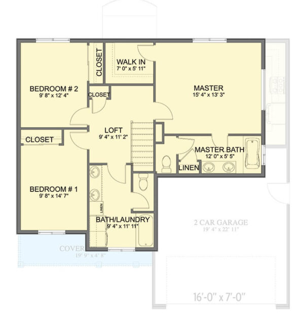 Traditional 3-Bedroom Two-Story Home with Loft and Basement Expansion ...