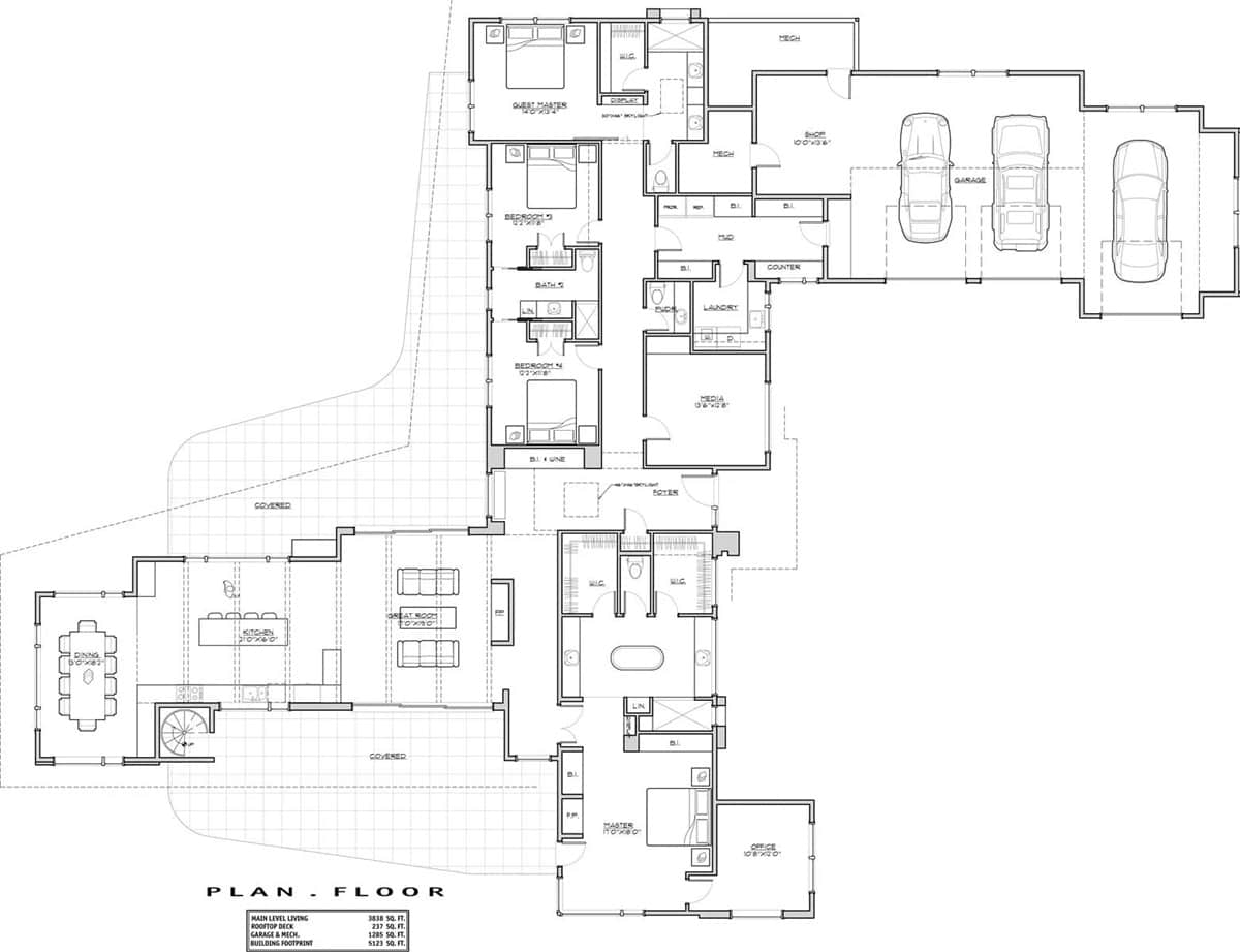 4-Bedroom Two-Story Modern Manor with Open Living Space and Jack & Jill ...