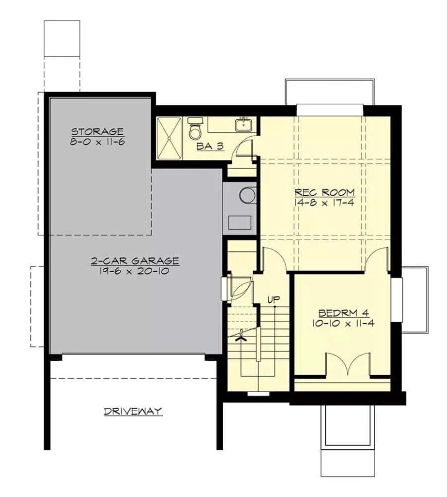 Modern Style 4-Bedroom Two-Story Luna Home with Jack & Jill Bath and ...