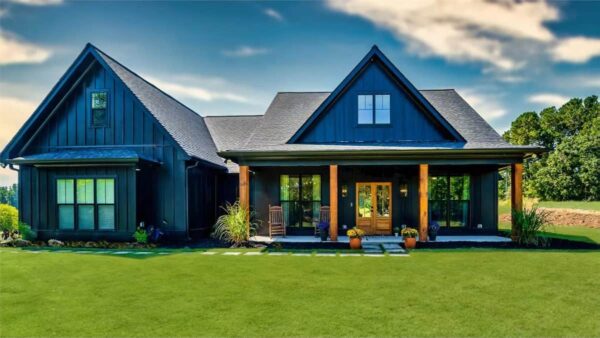 Single-Story Farmhouse Style 3-Bedroom Walden Home for a Corner Lot ...