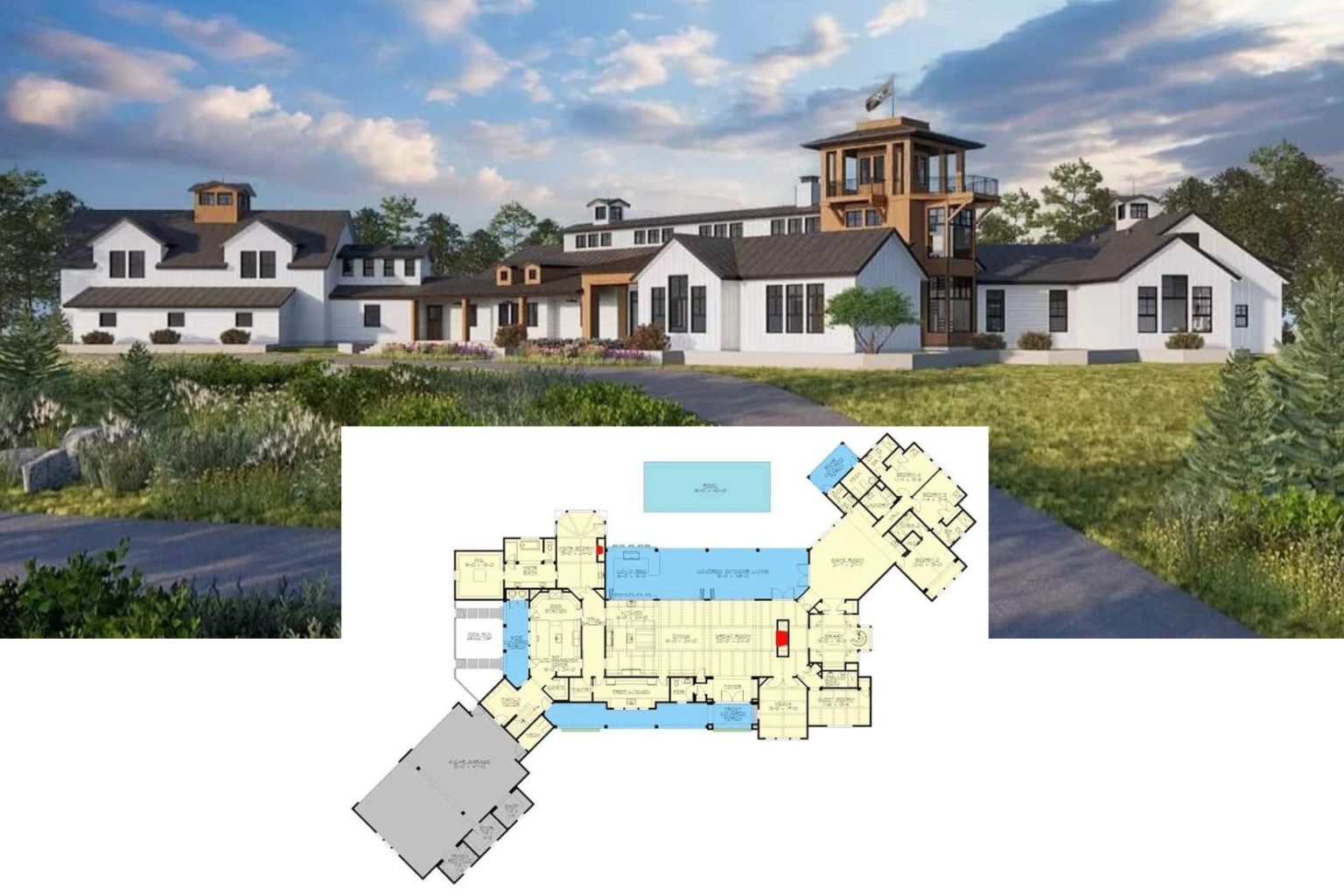 😎 Fabulous Farmhouse FLOOR PLAN ALERT! See this BLUEPRINT and Interior ...