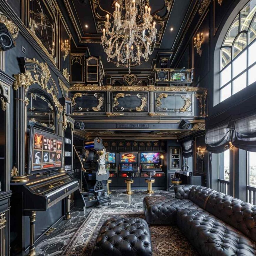32 Game Rooms Elevate Play with Baroque-Rococo Design (Concept ...