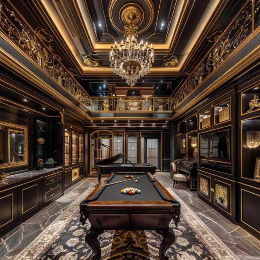 32 Game Rooms Elevate Play with Baroque-Rococo Design (Concept ...