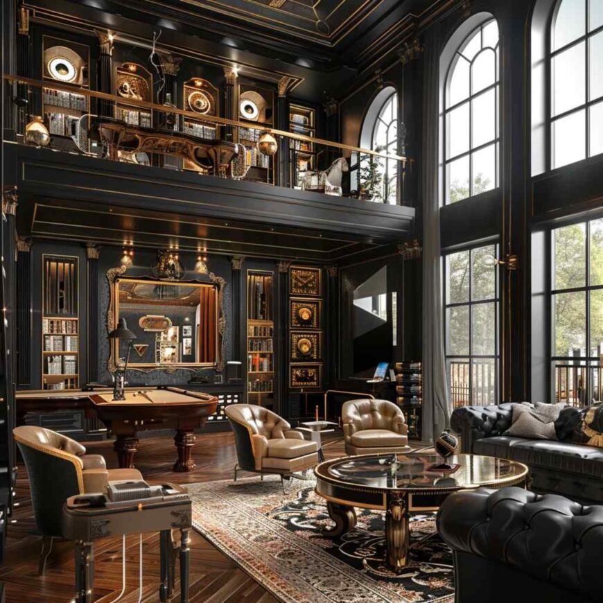 32 Game Rooms Elevate Play with Baroque-Rococo Design (Concept ...