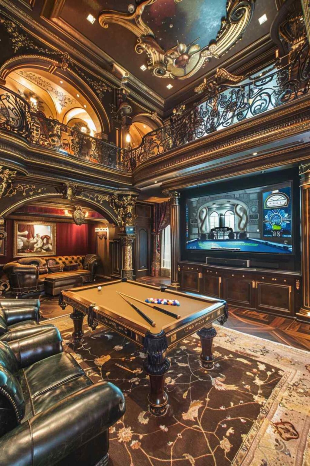 32 Game Rooms Elevate Play with Baroque-Rococo Design (Concept ...