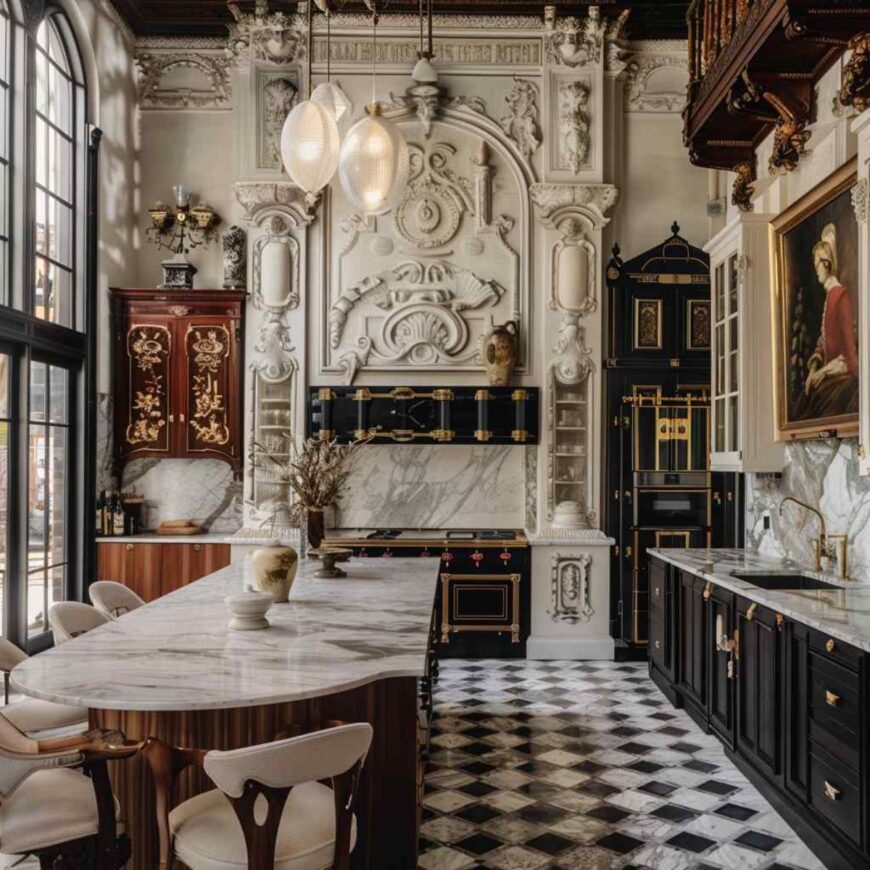 32 Kitchen Ideas Explore the Rich Tapestry of Baroque, Rococo, and Art ...
