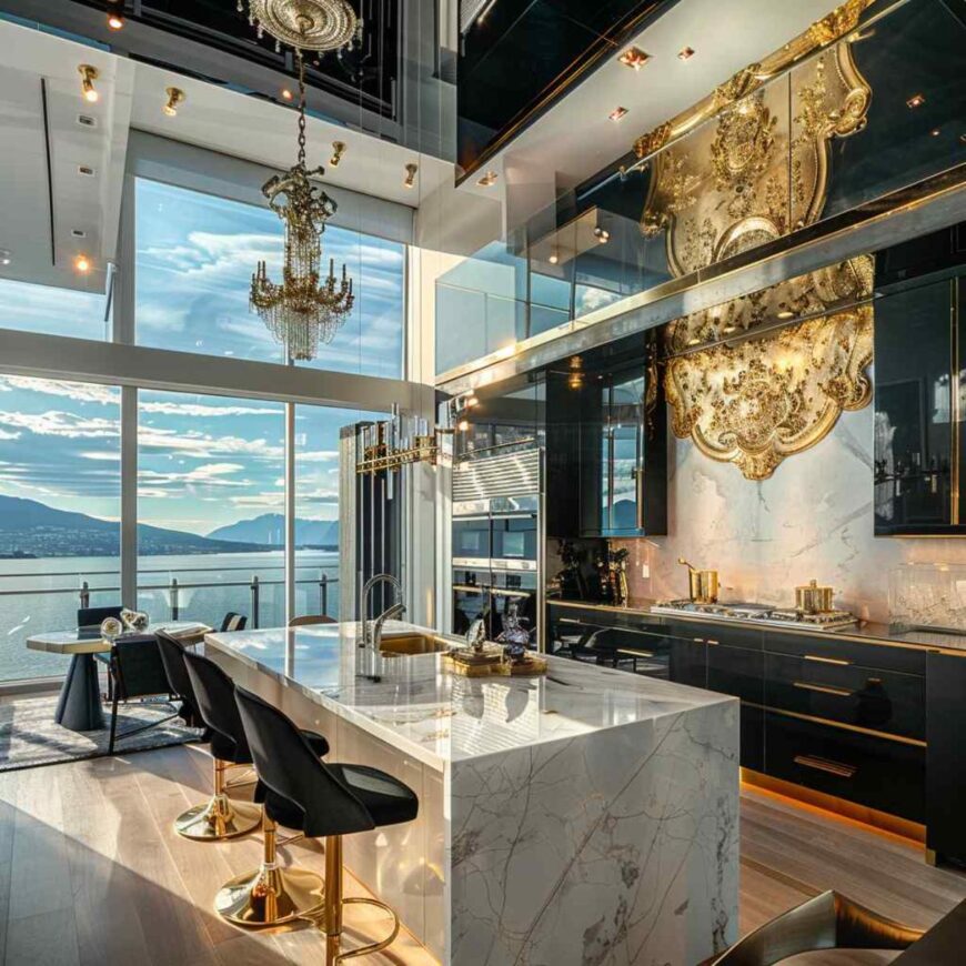 28 Kitchens Embrace the Rich Textures of Baroque, Glam and Rococo ...