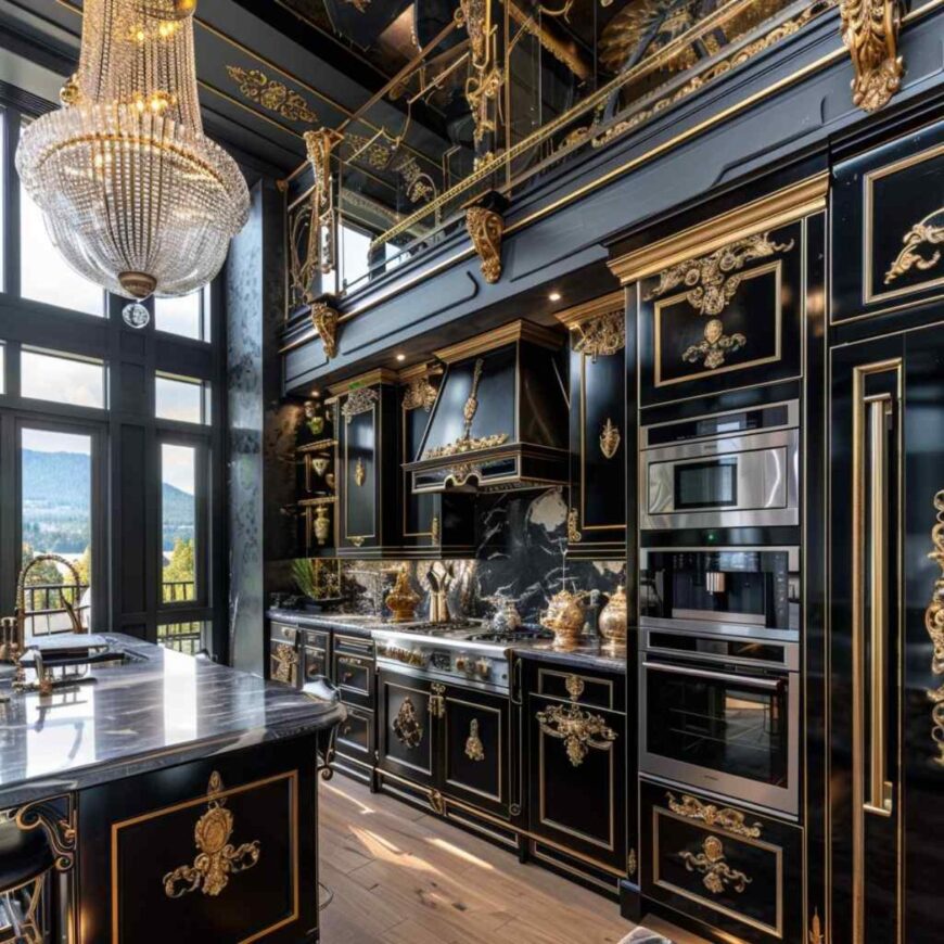 28 Kitchens Embrace the Rich Textures of Baroque, Glam and Rococo ...