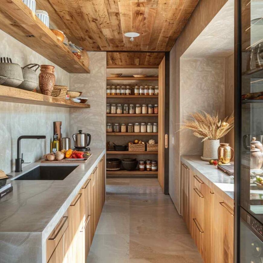 Storage Reimagined in 29 Modern Pantries Featuring Rustic Elements ...