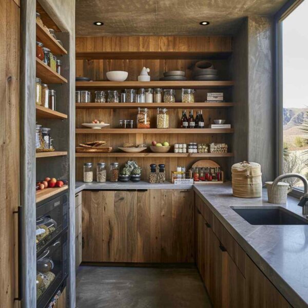 Storage Reimagined in 29 Modern Pantries Featuring Rustic Elements ...
