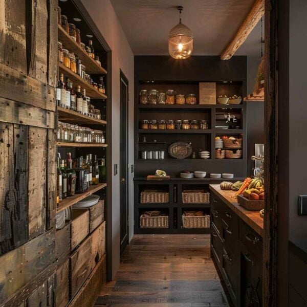 Storage Reimagined in 29 Modern Pantries Featuring Rustic Elements ...