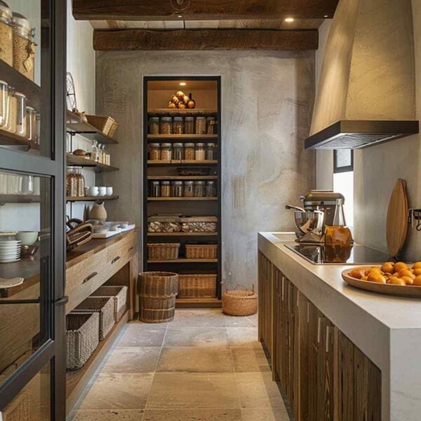 Storage Reimagined in 29 Modern Pantries Featuring Rustic Elements ...