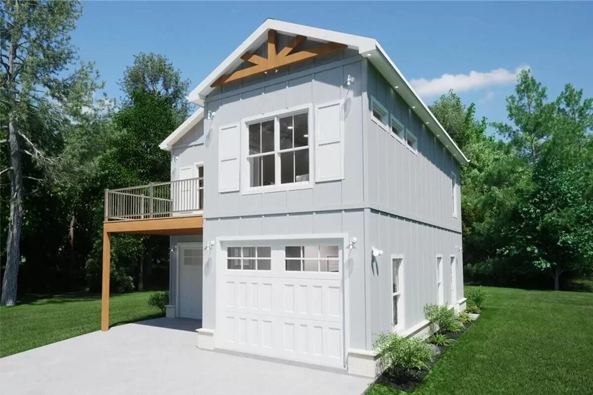 Coastal Style 2-Bedroom 2-Story Home with Front Deck and Drive-Under ...