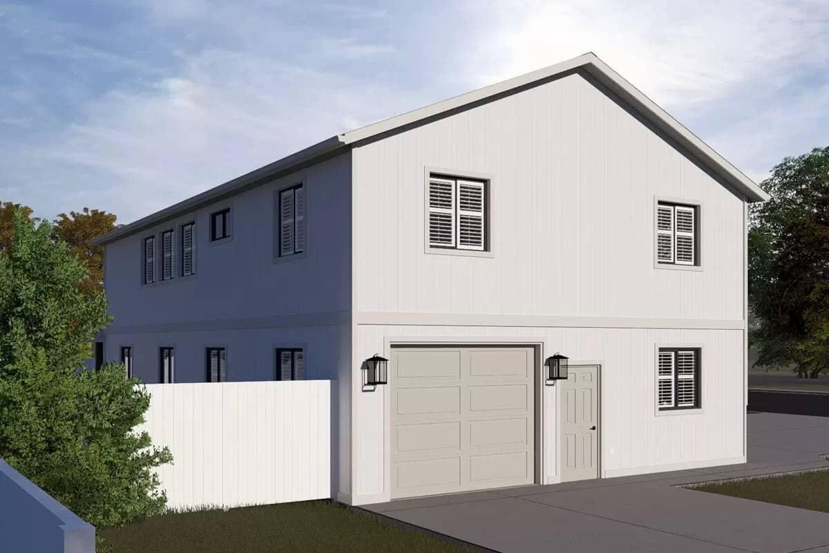 Two-Story Barndominium Style 2-Bedroom Home with Wraparound Porch and ...