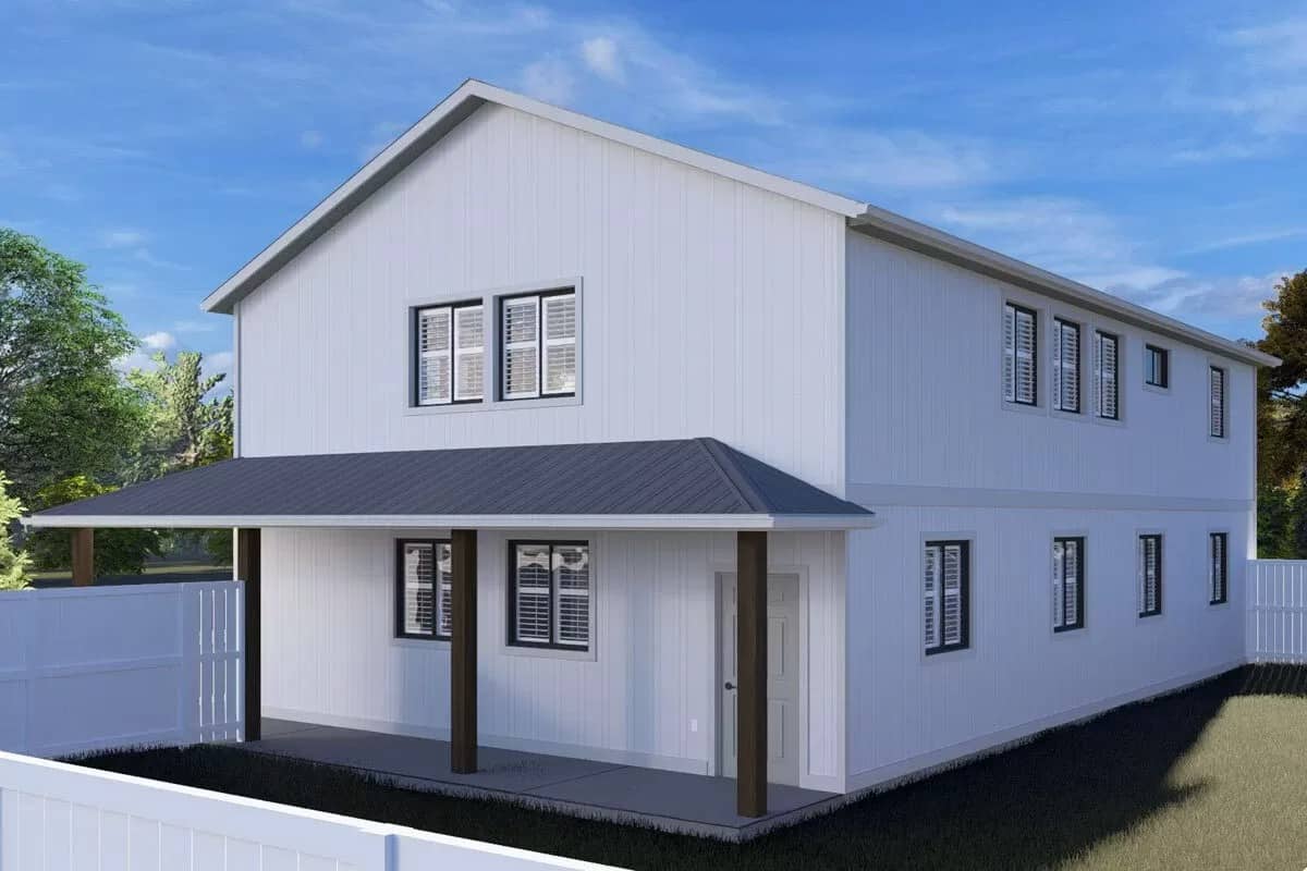 Two-Story Barndominium Style 2-Bedroom Home with Wraparound Porch and ...