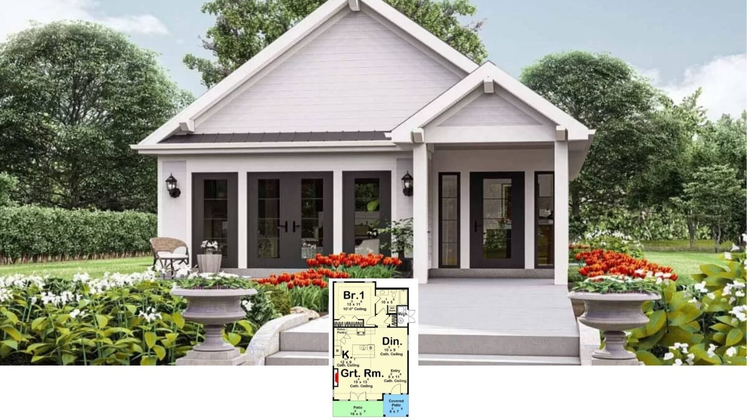 Introducing a 1 Bedroom 843 Sq. Ft. Cottage-Style Home (Must See Floor ...
