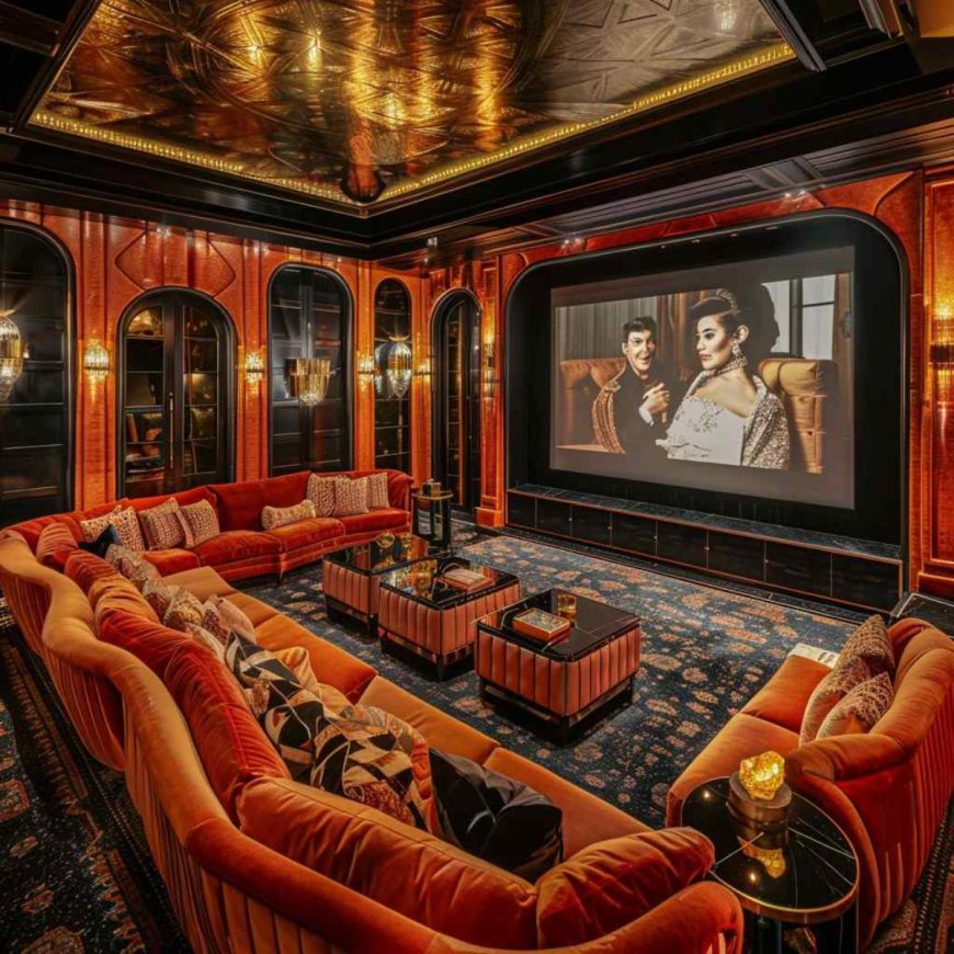 32 Home Cinemas Embrace the Big-Screen Grandeur of Hollywood Glam ...