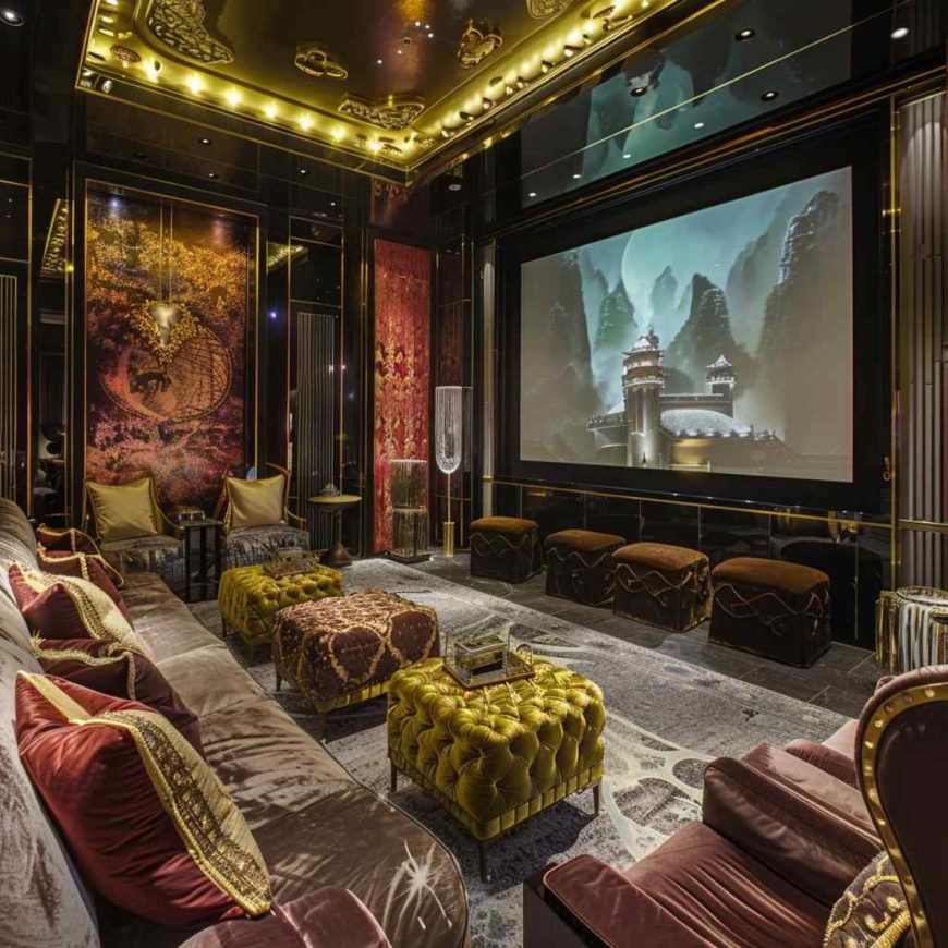 32 Home Cinemas Embrace the Big-Screen Grandeur of Hollywood Glam ...