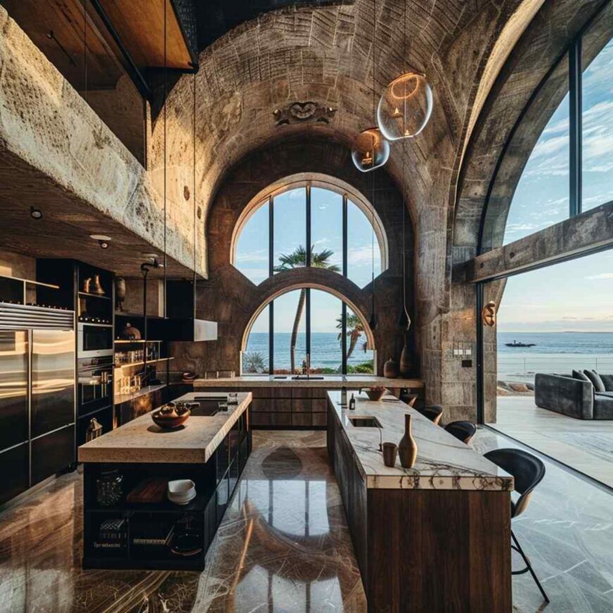 36 Kitchen Layouts Cook Up Contrasts with a Goth-Mod Mashup (Concept ...