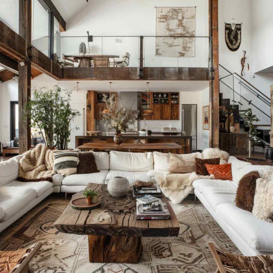 28 Living Room Ideas that Soften the Edges in a Boho-Rustic Mashup ...