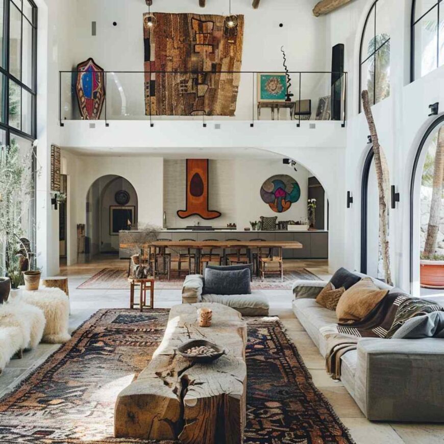 28 Living Room Ideas that Soften the Edges in a Boho-Rustic Mashup ...