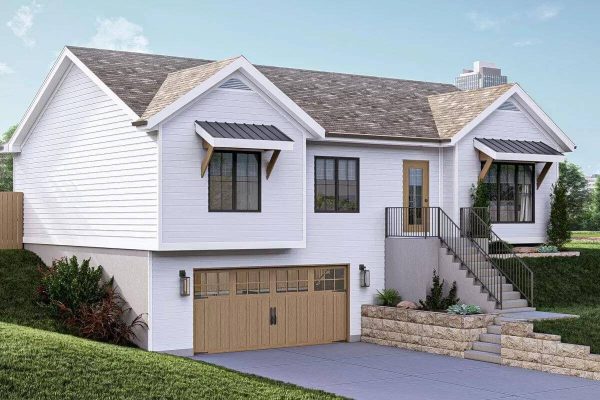 Single-Story Raised Ranch with 4 Bedrooms and Double Garage (Floor Plan)