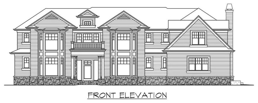 5-Bedroom Traditional Style Two-Story Cambridge Home with Balcony and ...
