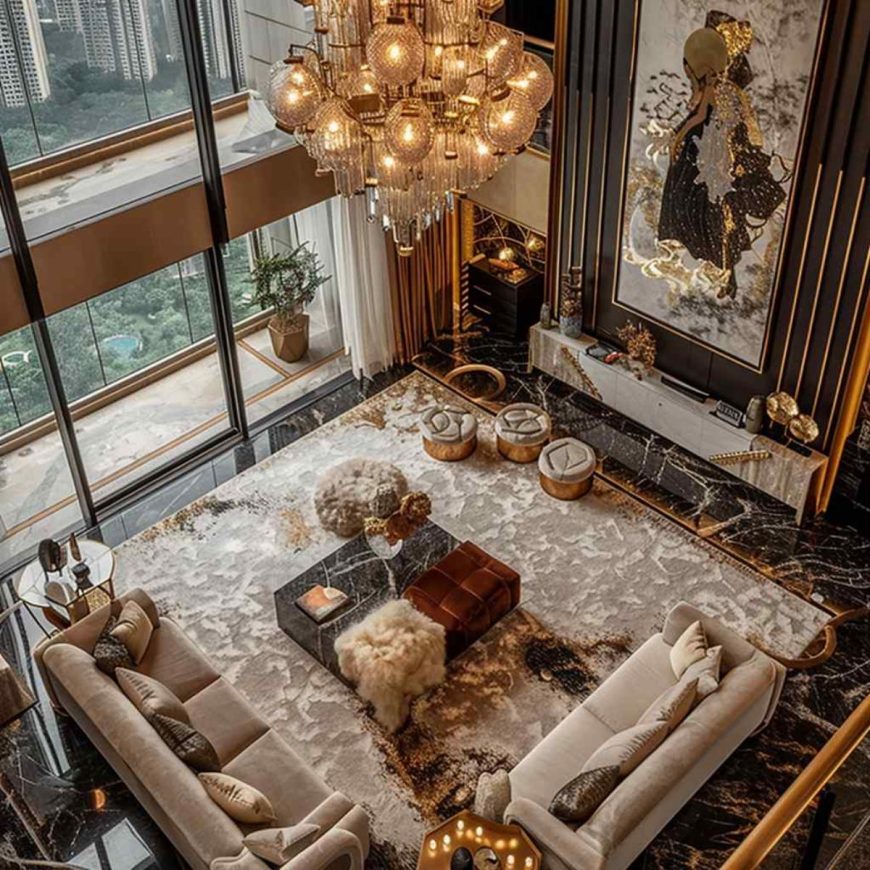36 Brutalist Living Room Designs Carved from Concrete and Velvet ...