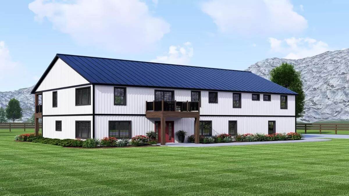 7-Bedroom Barndominium Style Two-Story Home with Loft and Apartment ...