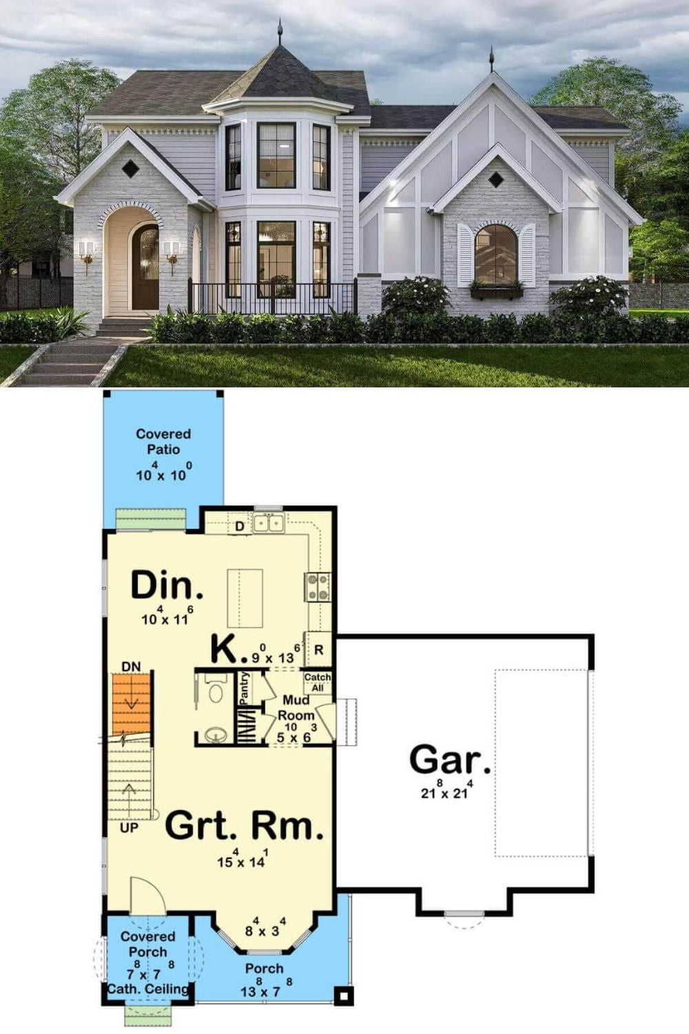 One Story Victorian Yellow Victorian Style Home | Victorian style homes ...
