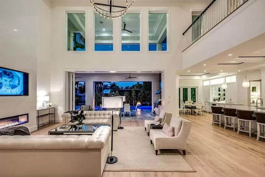 Two-Story Florida Style 5-Bedroom Home with Elevator, Loft, and Balcony ...