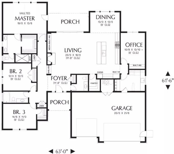 New Britain 3-Bedroom Craftsman Style Single-Story Home with 3-Car ...
