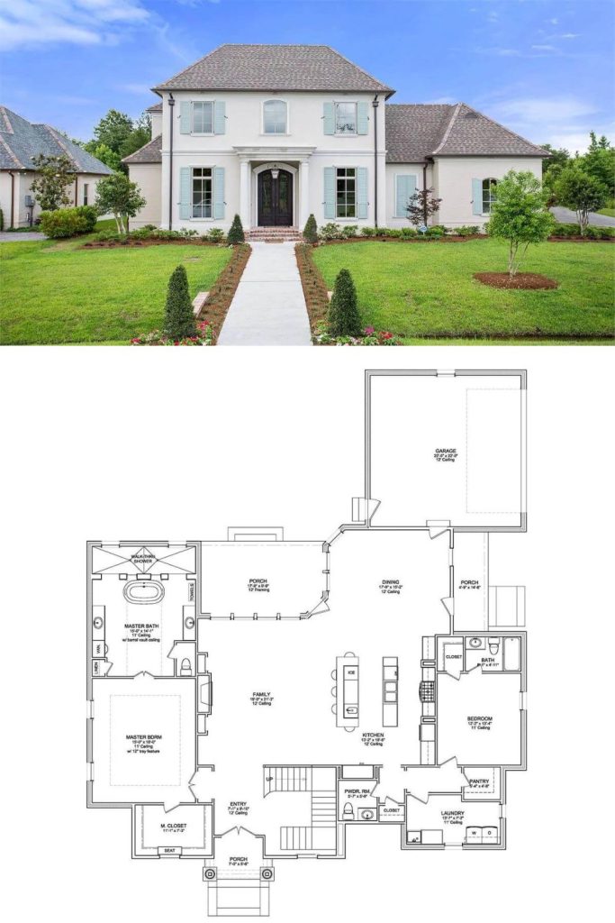 European Style Two-Story 4-Bedroom Le Pierre Home with Open-Concept ...