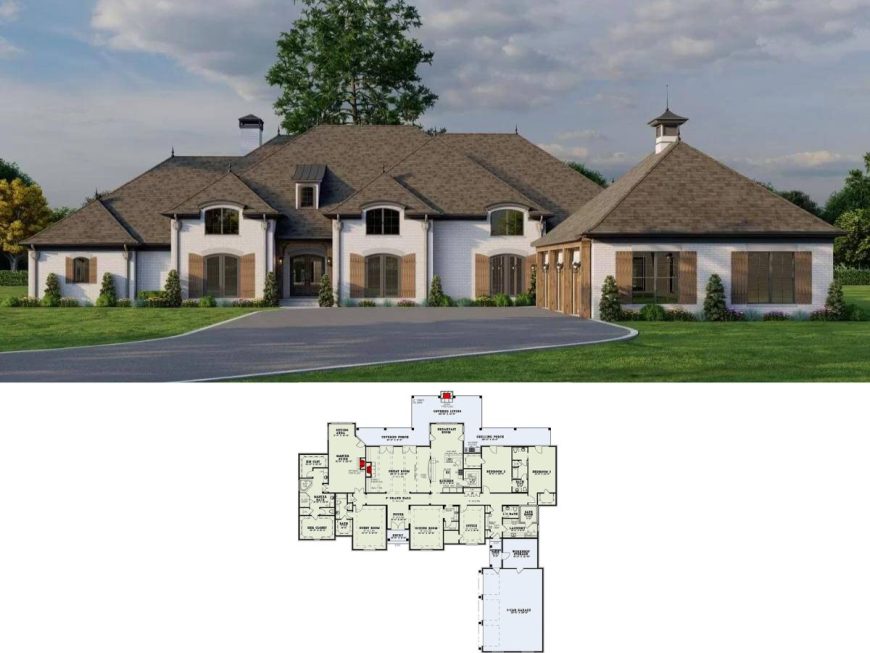 3-Bedroom Two-Story Modern Farmhouse with Side-Load Garage and Bonus ...