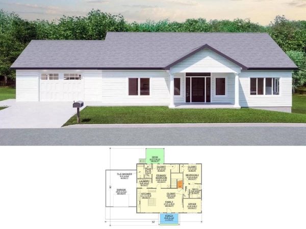 4-Bedroom Rustic Two-Story Barndominium for a Wide Lot with Loft and ...