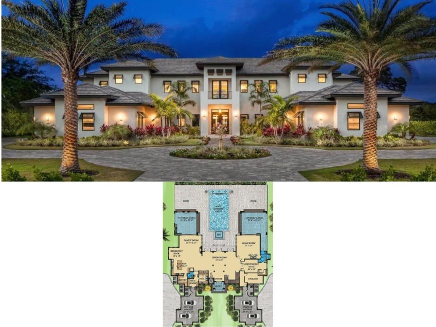 Two-Story 5-Bedroom Cordillera Spanish Home (Floor Plan)