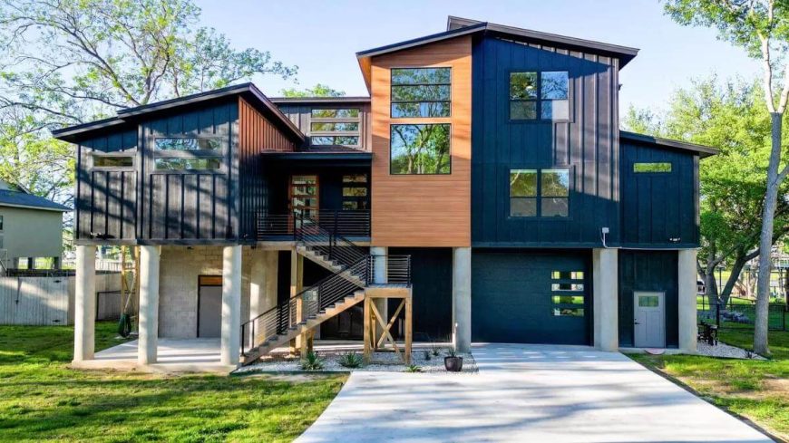 Elevated 4-Bedroom Modern Home with Balcony and Covered Patio (Floor ...