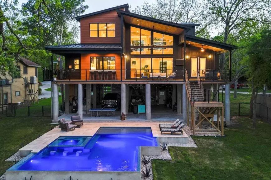 Elevated 4-Bedroom Modern Home with Balcony and Covered Patio (Floor ...