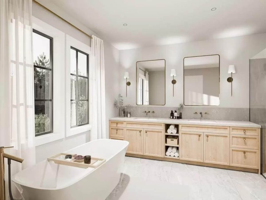 Transitional 7-Bedroom French Country Home with 2-Bed Apartment and ...