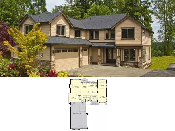Craftsman-Style Floor Plan Provides Fresh Take on Tradition with a ...